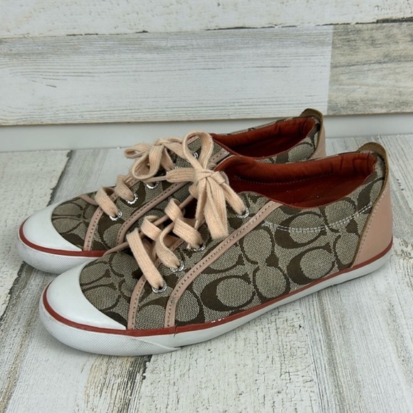 Coach | Shoes | Coach Barrett Womens Sz 9 M Leather And Coach Logo ...